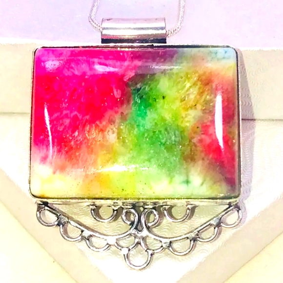 Handmade | Jewelry | Watermelon Wow Watermelon Solar Quartz Huge Square ...